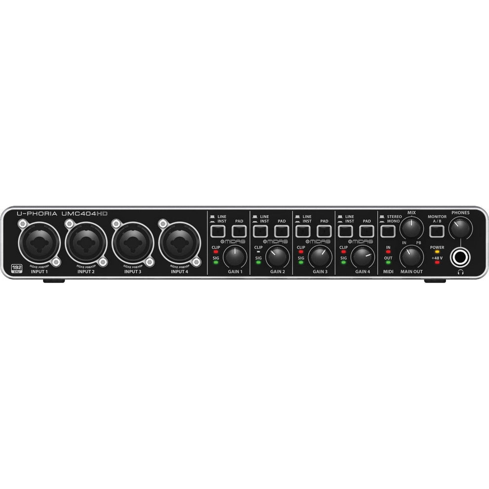 Behringer U-PHORIA UMC404HD - USB 2.0 Audio/MIDI Interface (000-BK102 ...