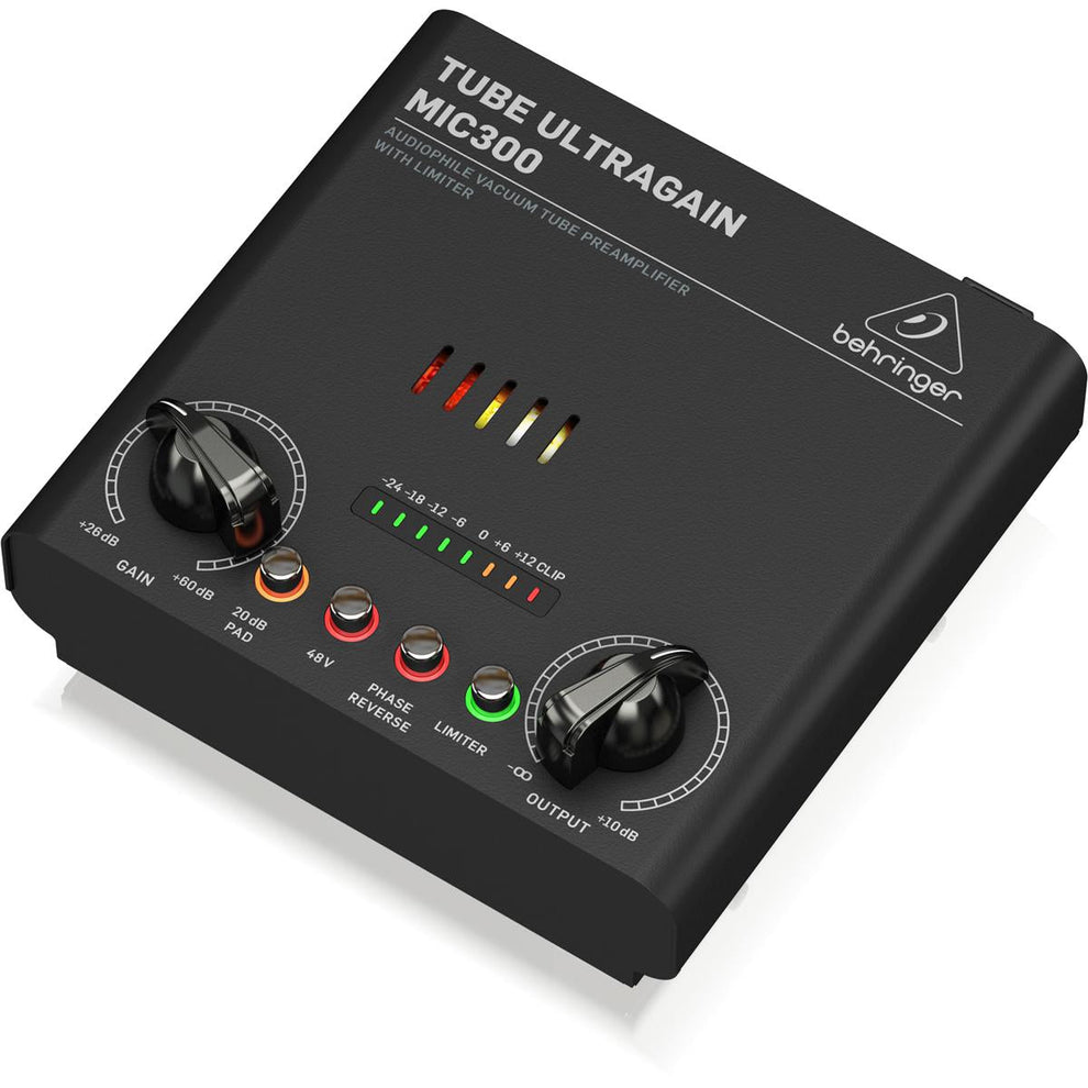 Behringer MIC300 Audiophile Vacuum Tube Preamplifier with Limiter (MIC ...