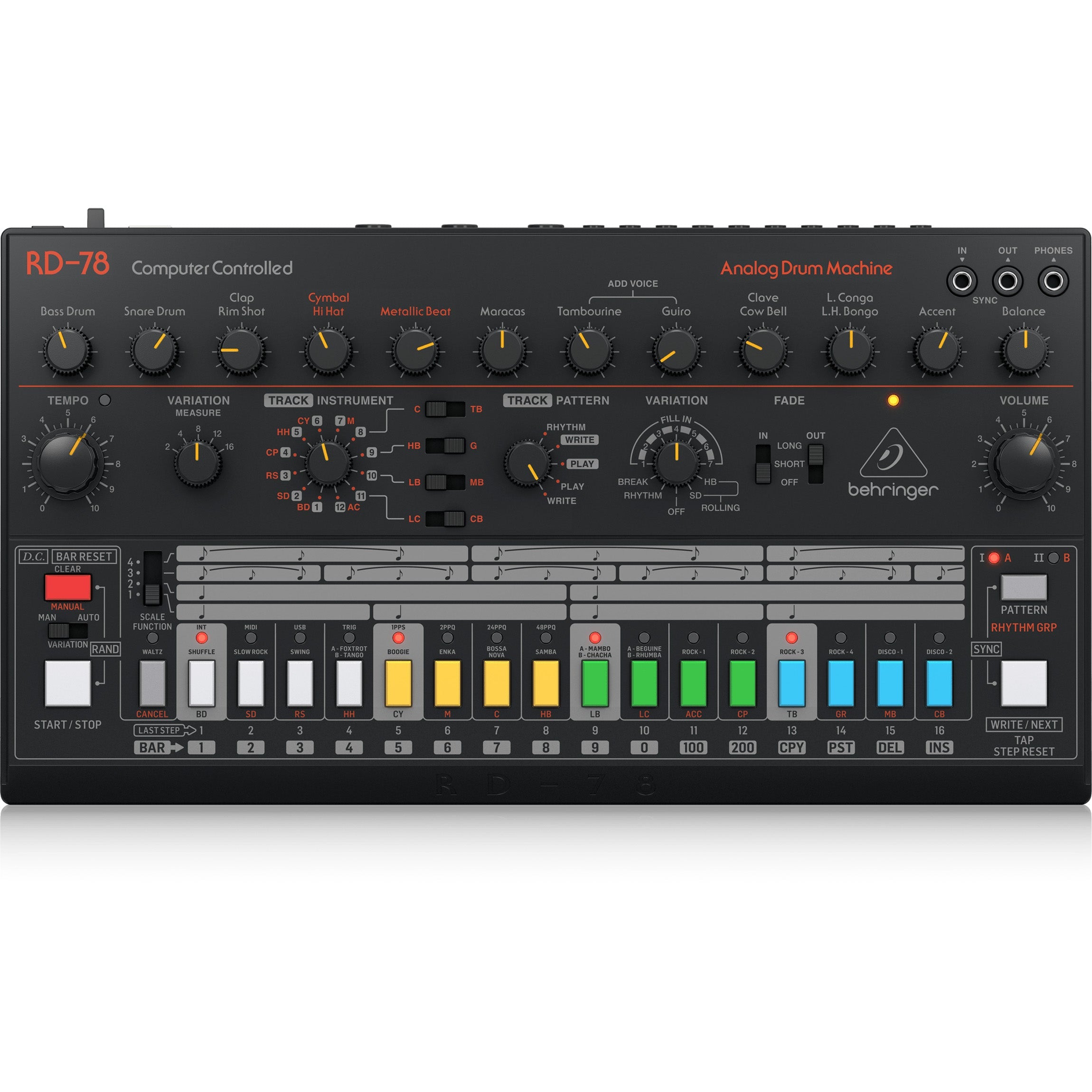 Behringer RD-78 Classic Analog Drum Machine (0704-AAR86-US1) – RAD ...