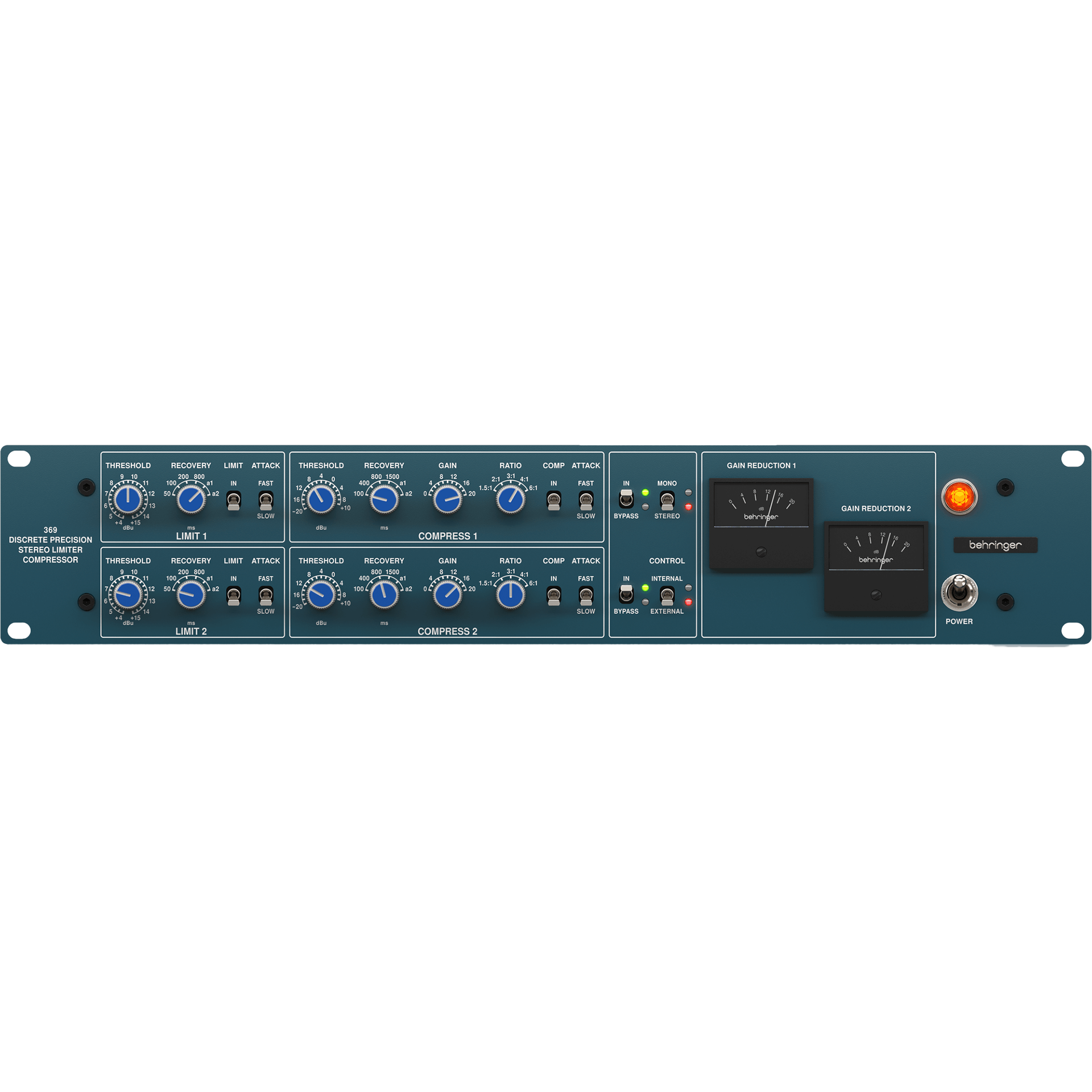 Behringer 369 Classic 2-Channel Precision Stereo Compressor and Limite – RAD Distribution