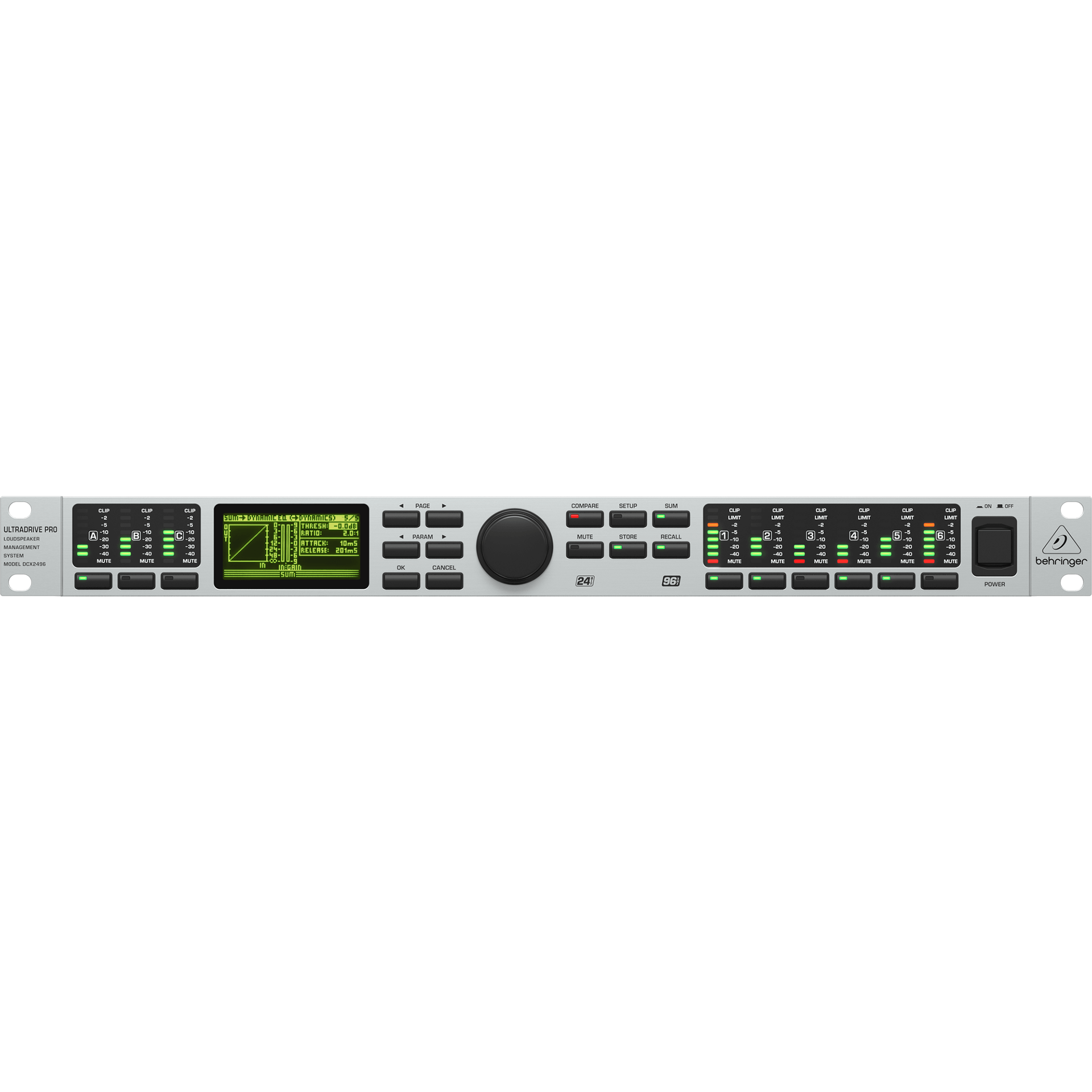 Behringer DCX2496 Ultradrive Pro Loudspeaker Management System (0825-A ...