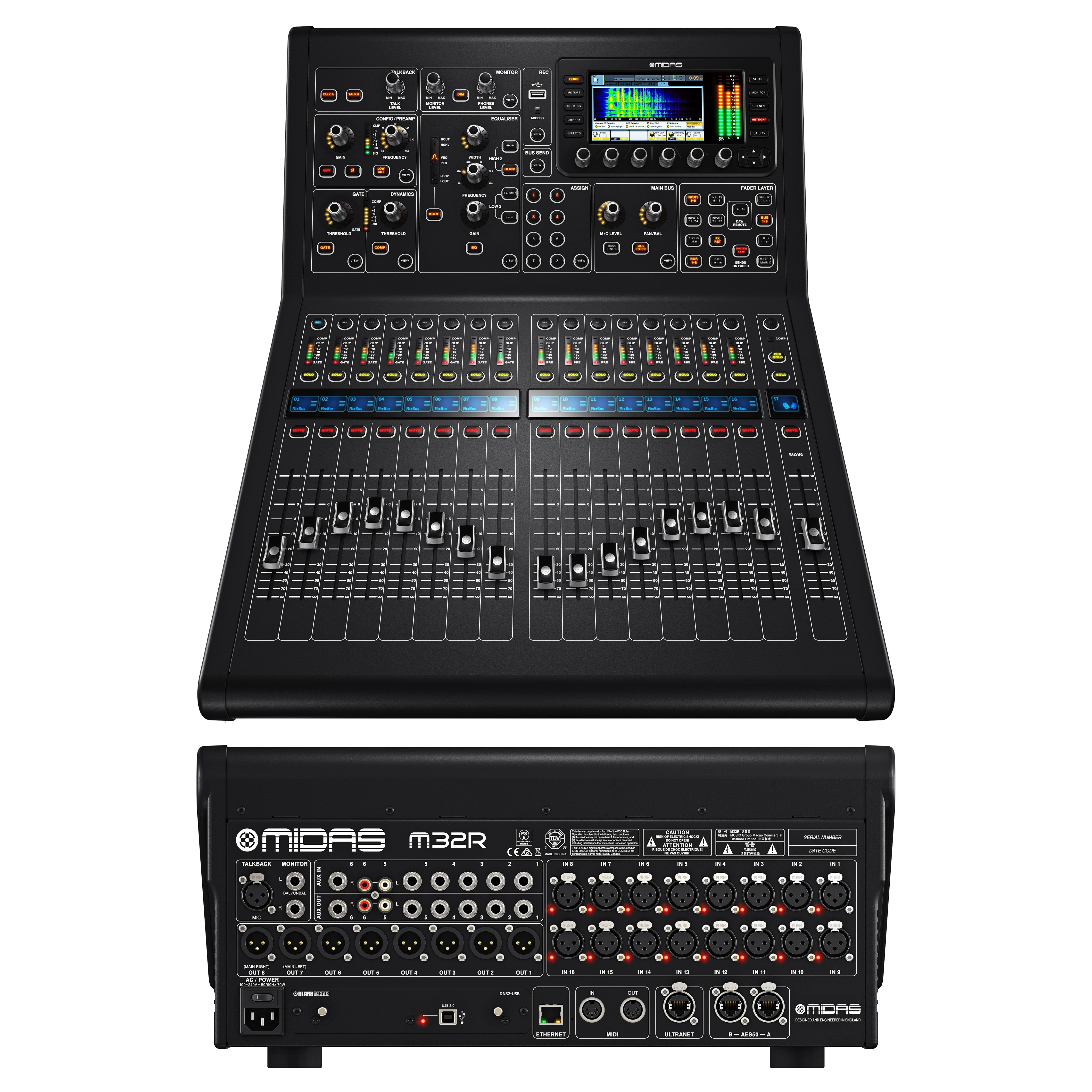 Midas M32R Live 40-ch Digital Mixing Console (M32-R) – RAD Distribution